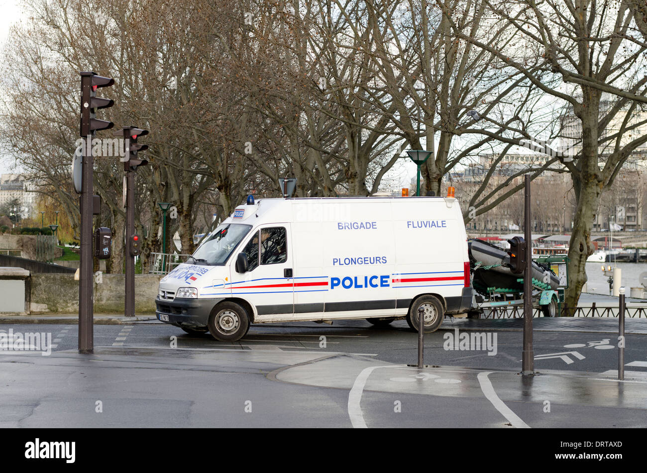 French water police van of the Maritime Gendarmerie patrolling the ...