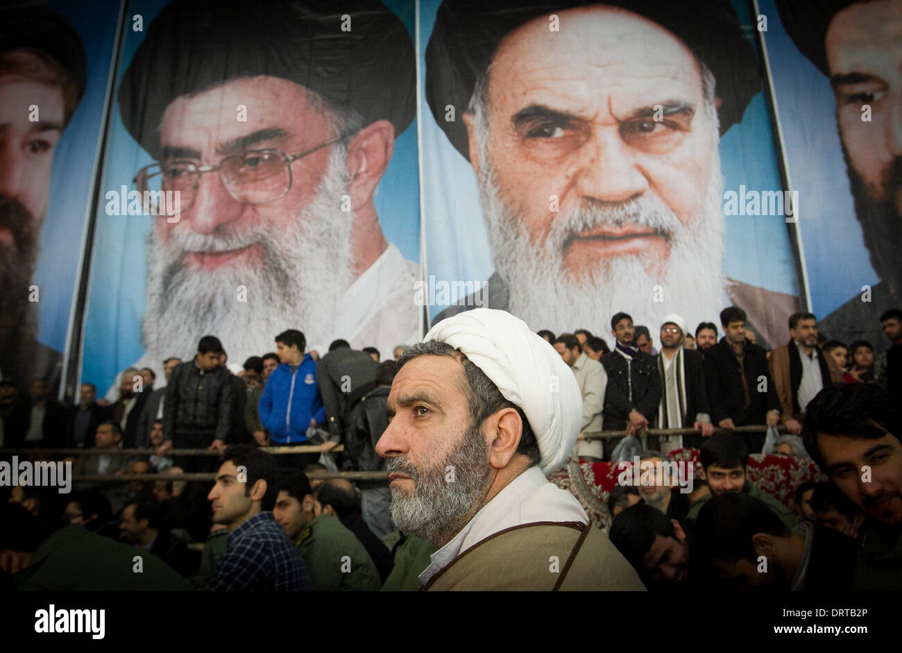 Tehran. 31st Jan, 1979. Iranian people attend the ceremony in Iran's ...