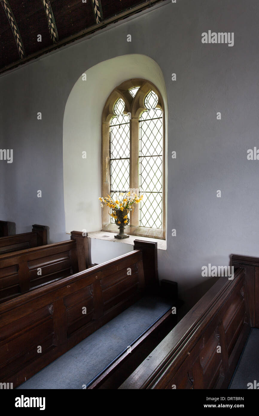 St Nichola's Church Window, Cockayne, North Yorkshire, England Stock ...