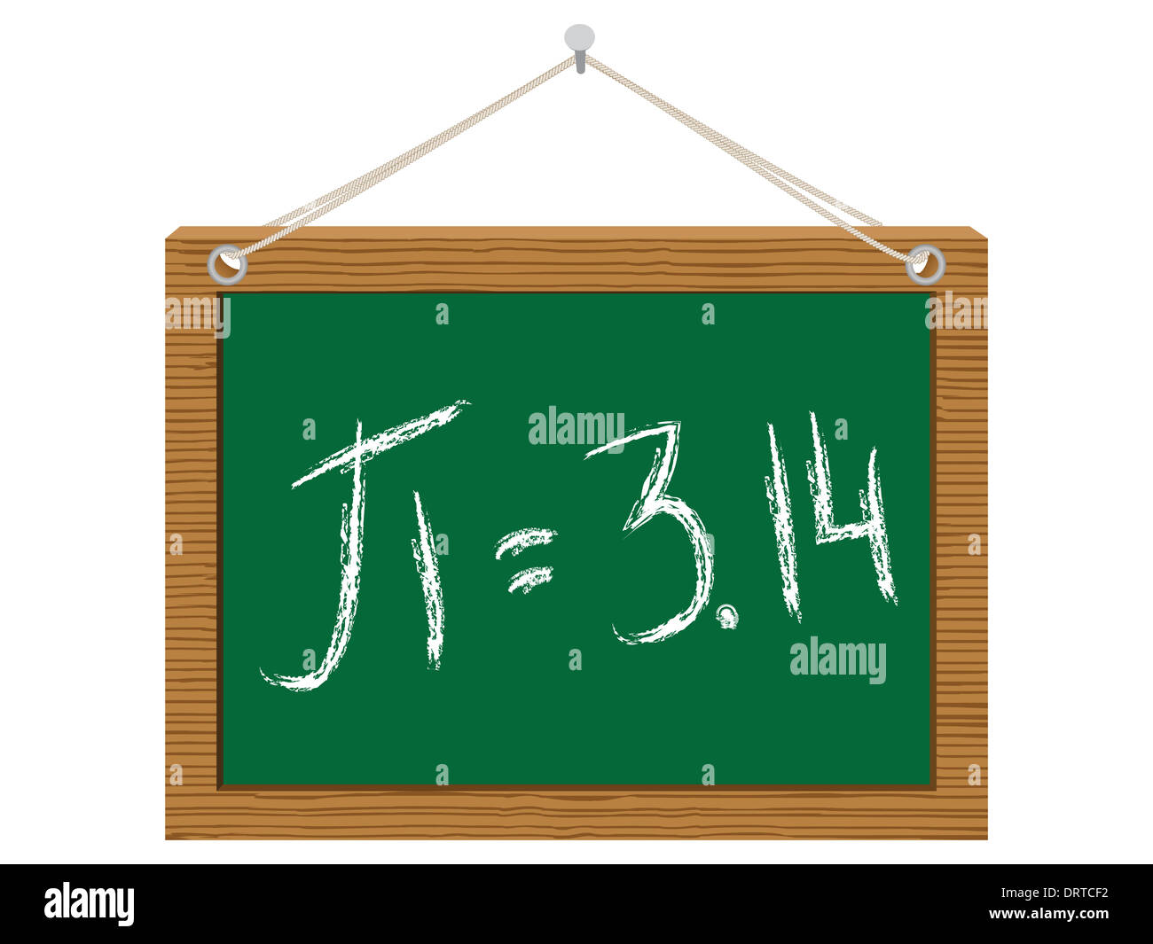 number pi on green chalkboard Stock Photo - Alamy