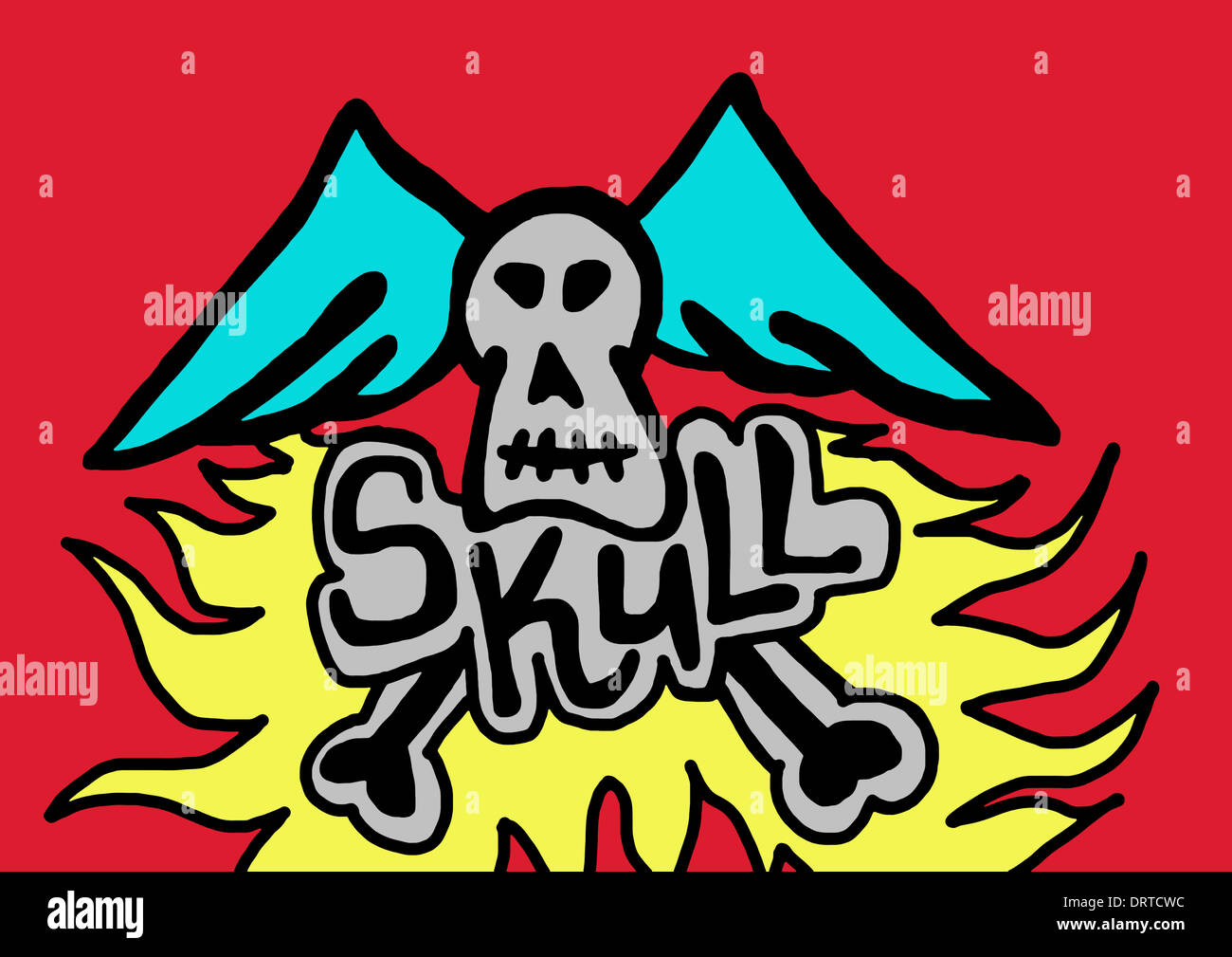 Comic skull hi-res stock photography and images - Alamy