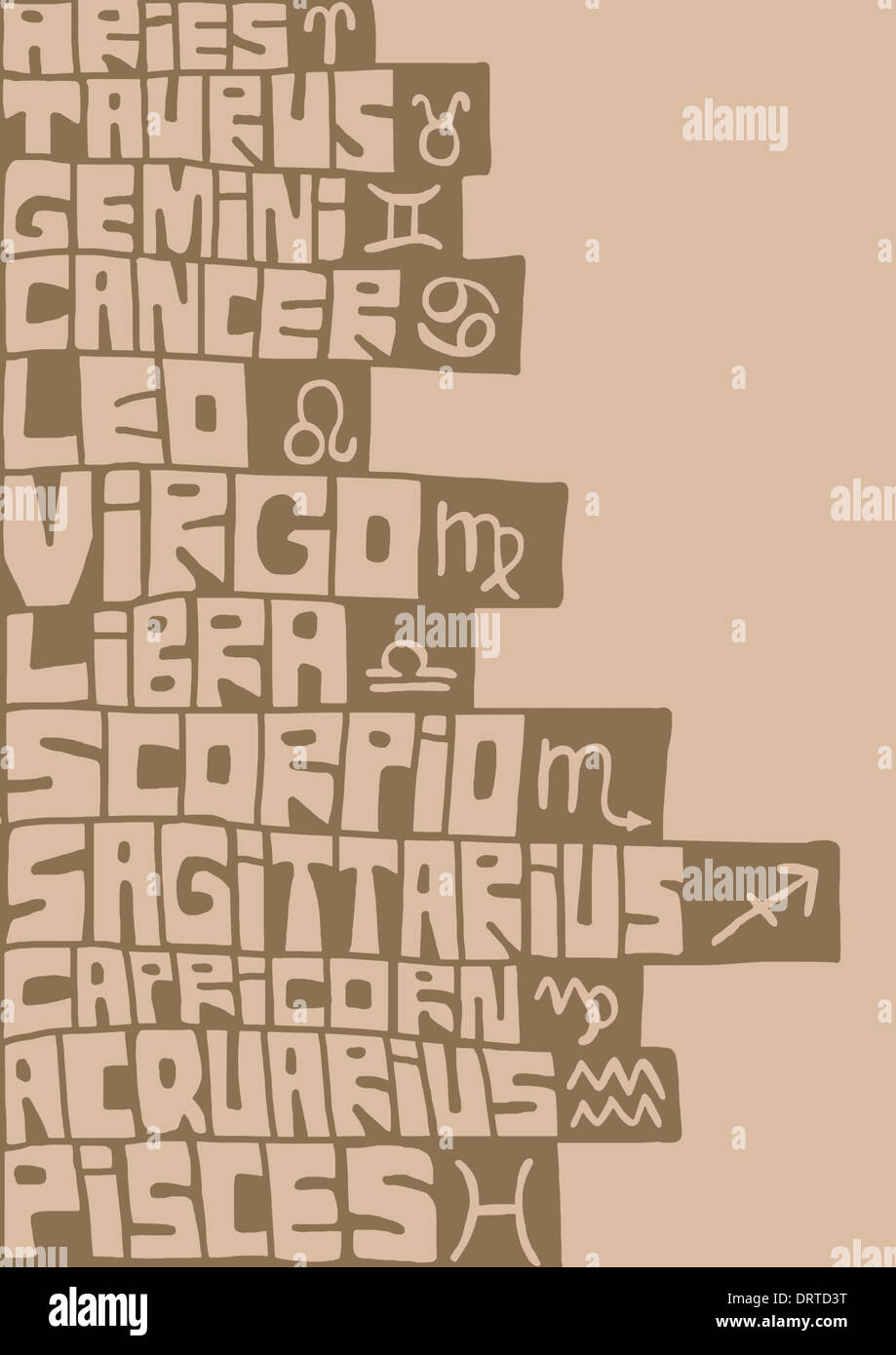 Ancient astrology signs zodiac hi-res stock photography and images - Alamy