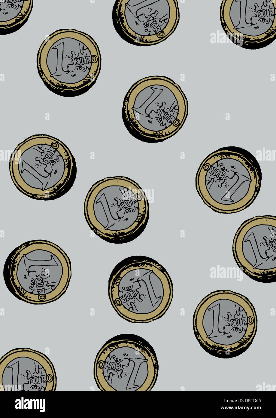 Random pattern coins hi-res stock photography and images - Alamy