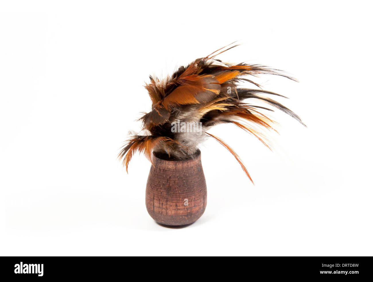 studio shot of blowing feather powder brush on white Stock Photo - Alamy