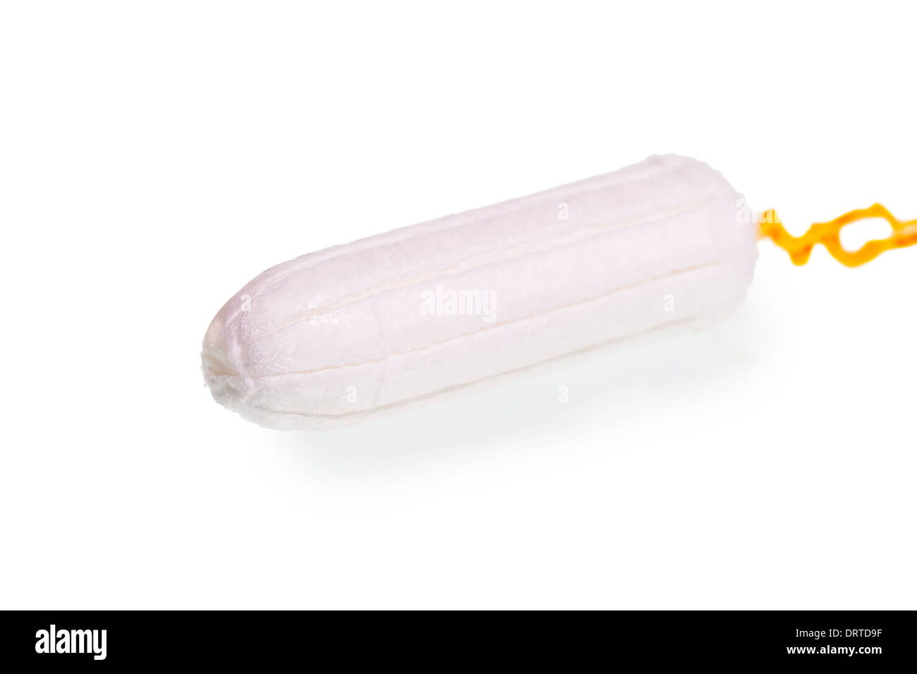 one female hygienic tampon on white background Stock Photo - Alamy