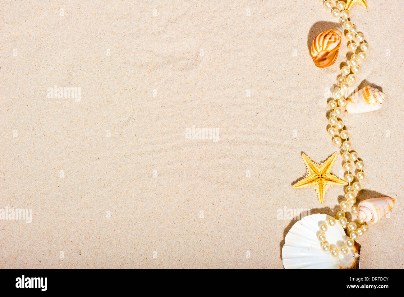 beautiful background for a card with shells Stock Photo - Alamy
