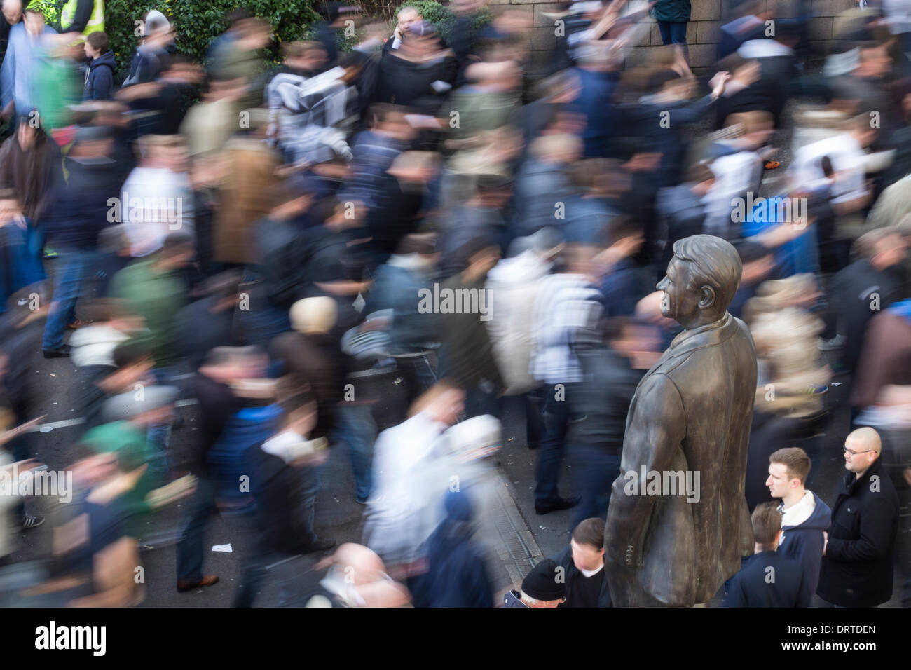 Sir Bobby Robson Statue Outside St James Park High Resolution Stock ...