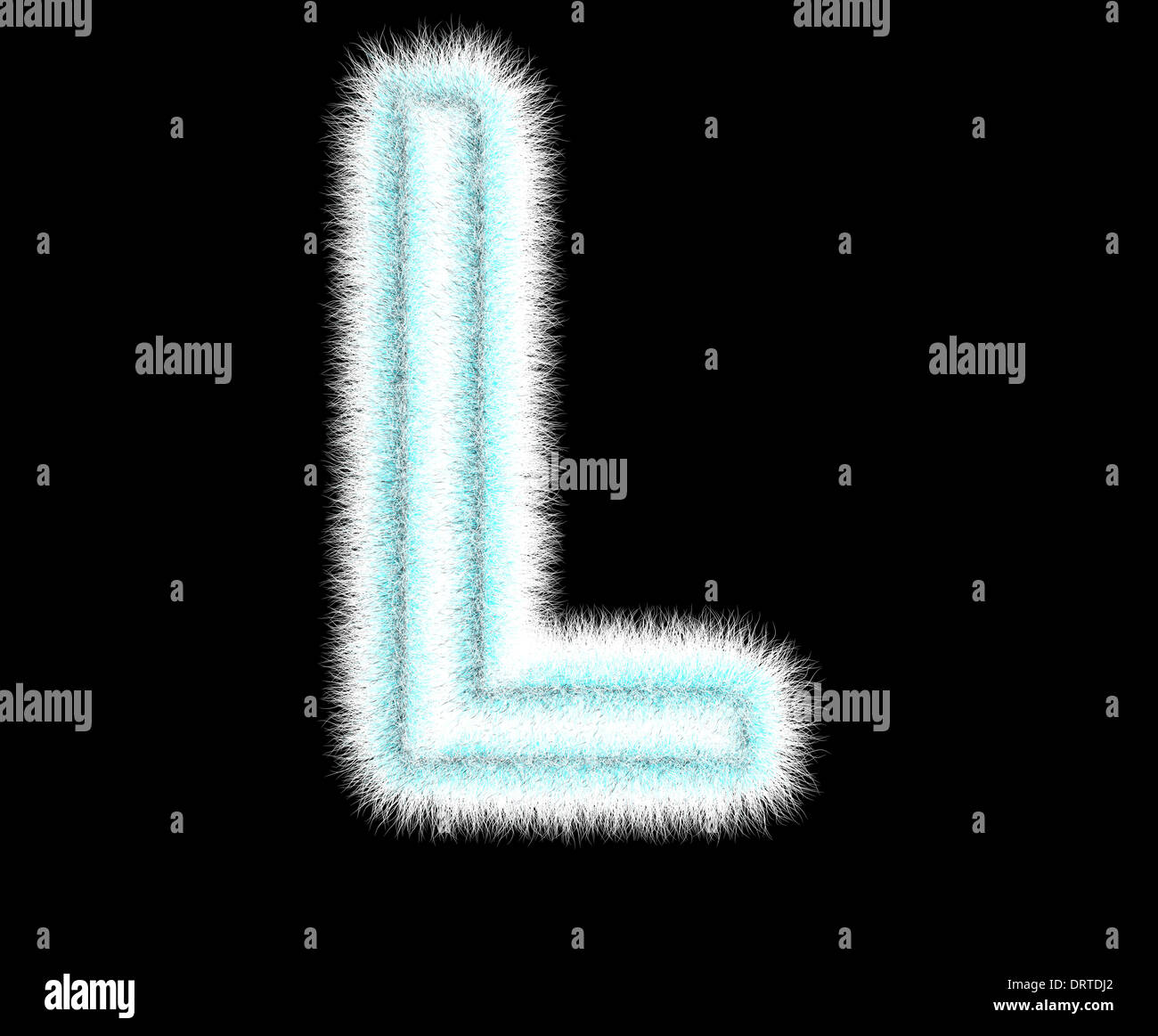 Symbol "L" from wool on a black background Stock Photo - Alamy