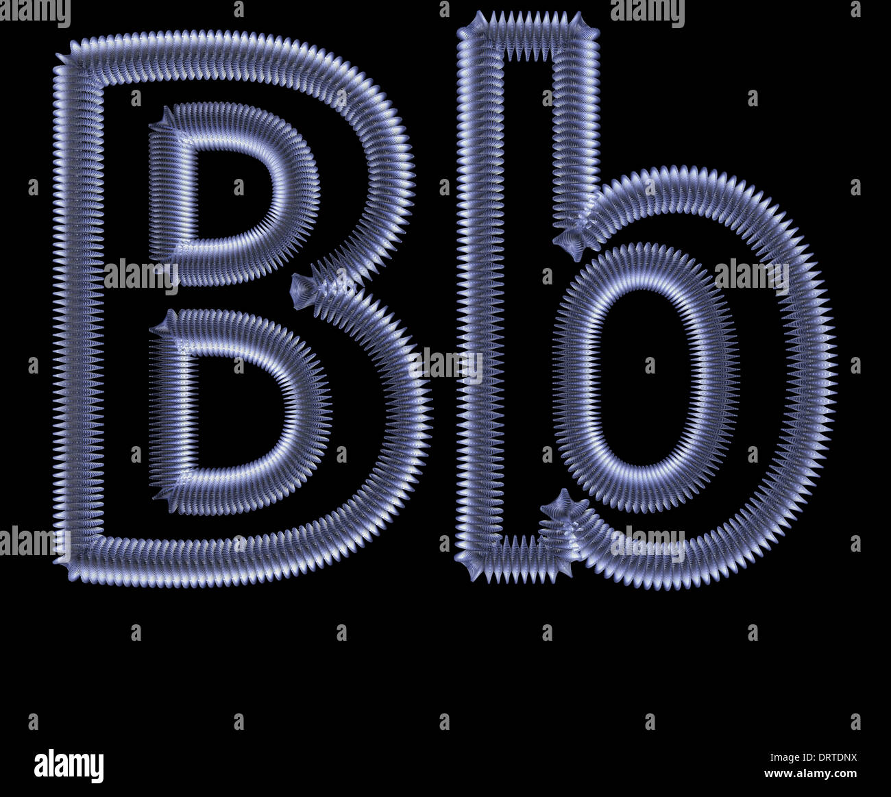 Symbol "B" from metal springs Stock Photo - Alamy