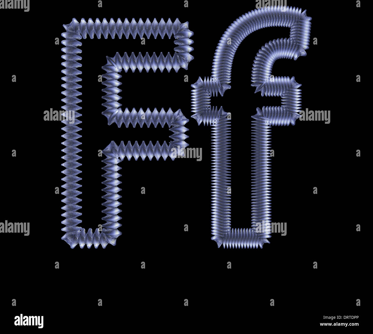 Symbol "F" from metal springs Stock Photo - Alamy