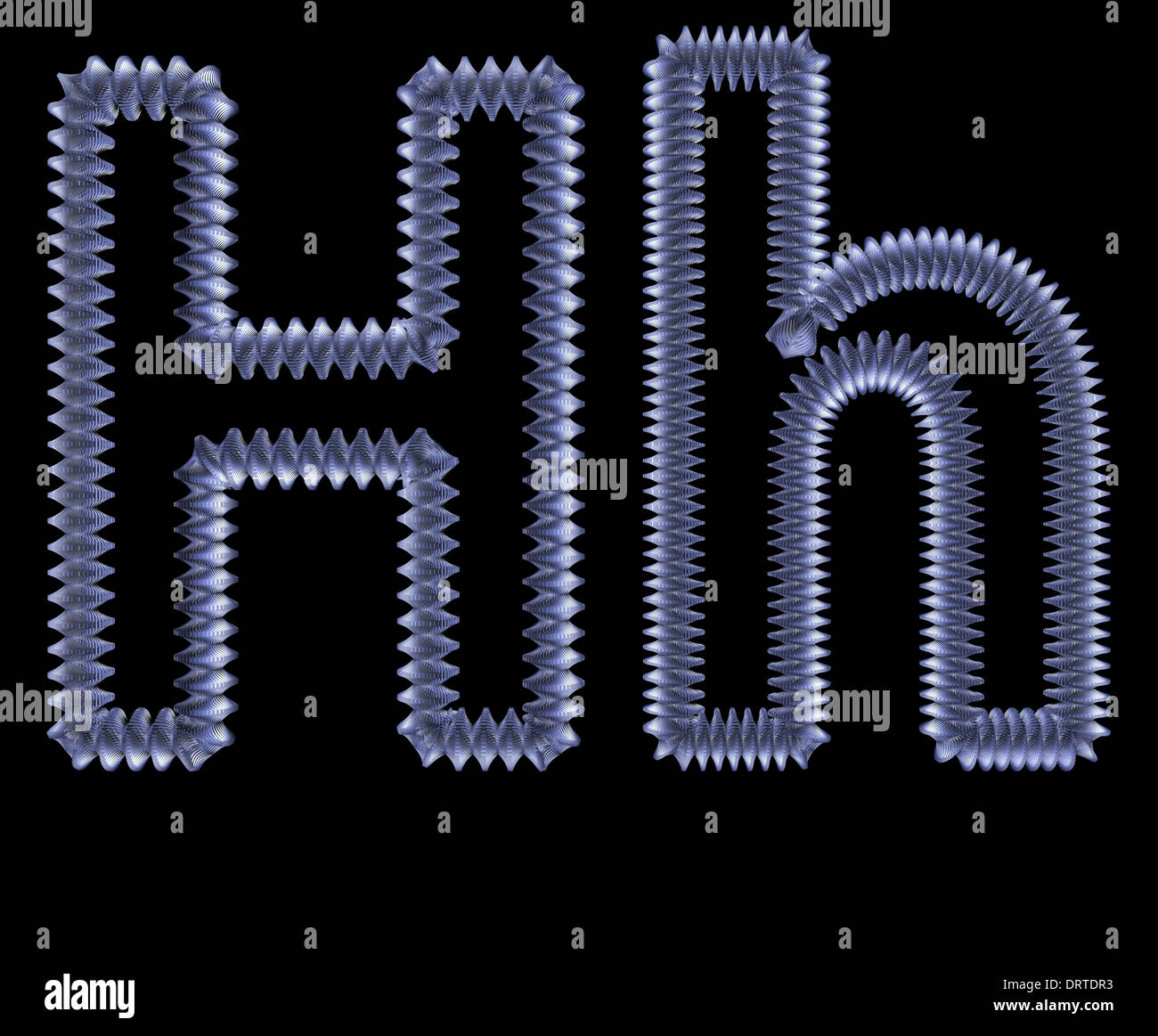 Symbol "H" from metal springs Stock Photo - Alamy