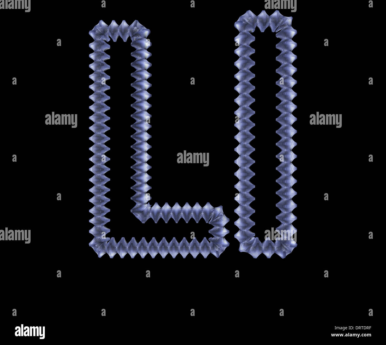 Symbol "L" from metal springs Stock Photo - Alamy