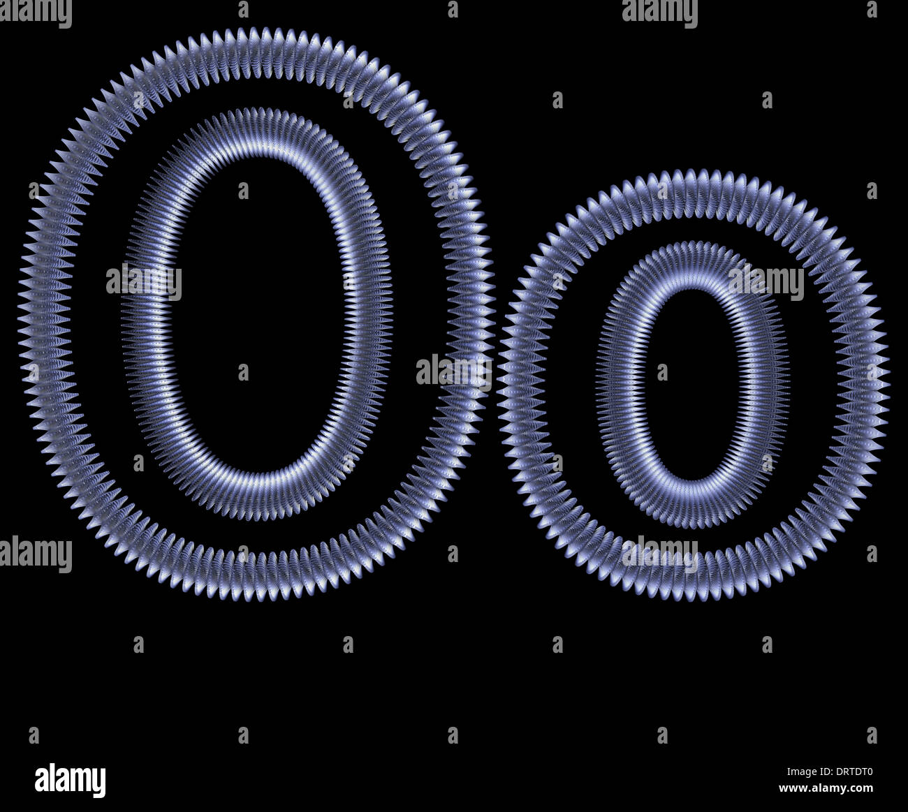 Symbol "O" from metal springs Stock Photo - Alamy