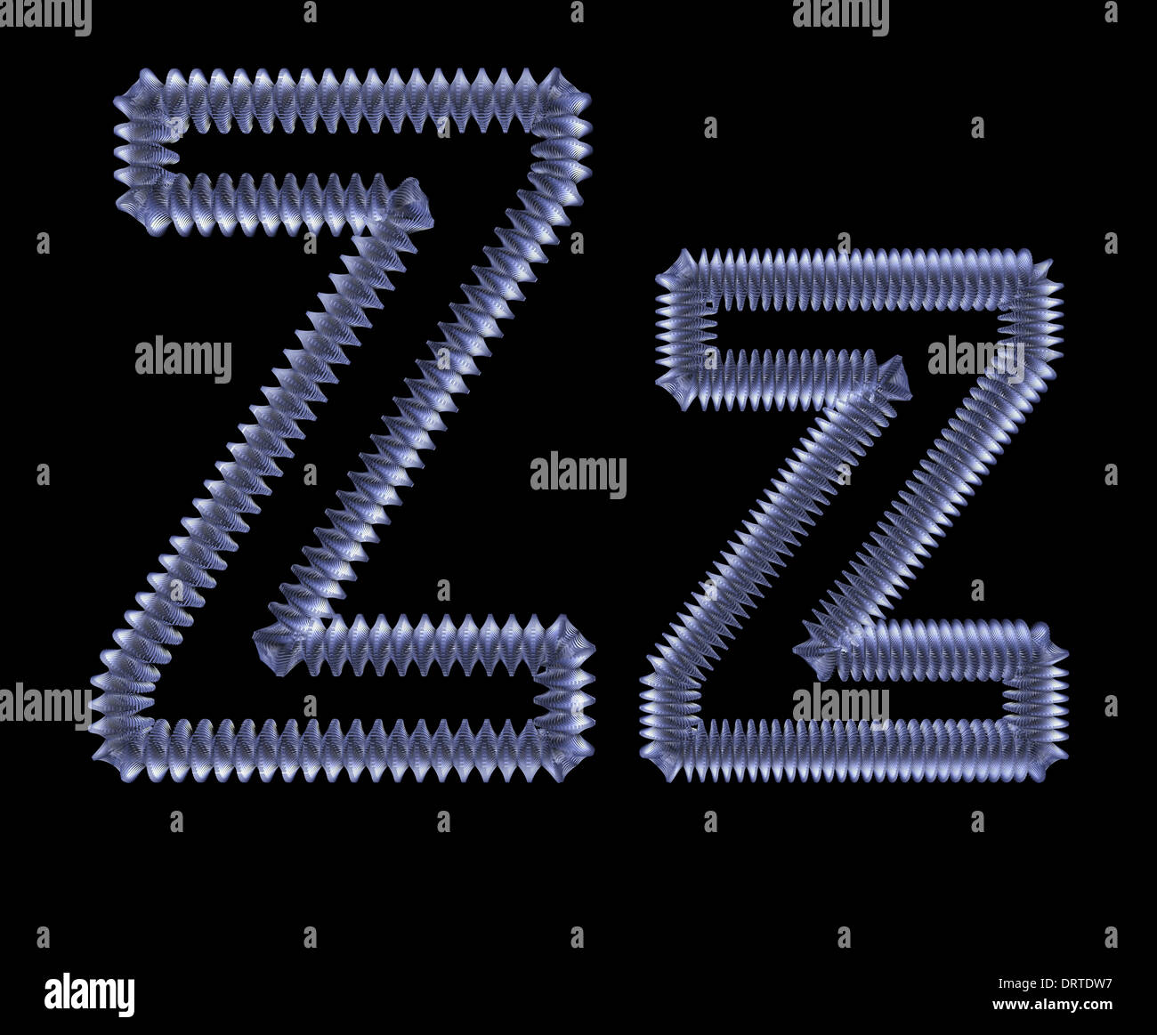 Symbol "Z" from metal springs Stock Photo - Alamy