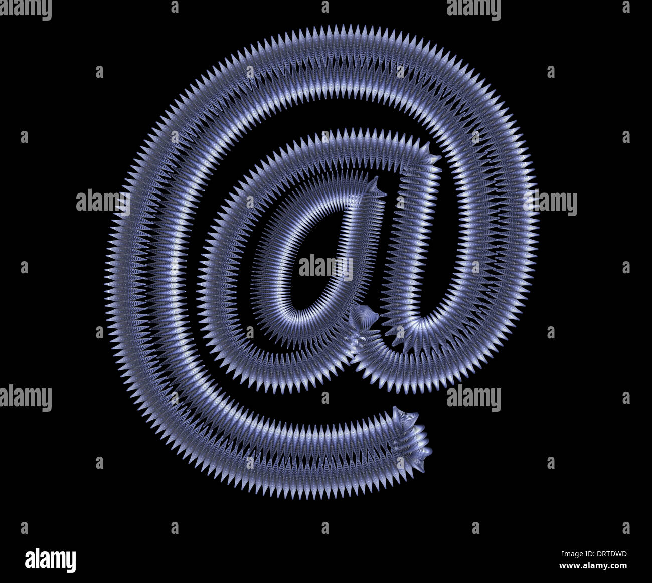 Symbol "@" from metal springs Stock Photo - Alamy