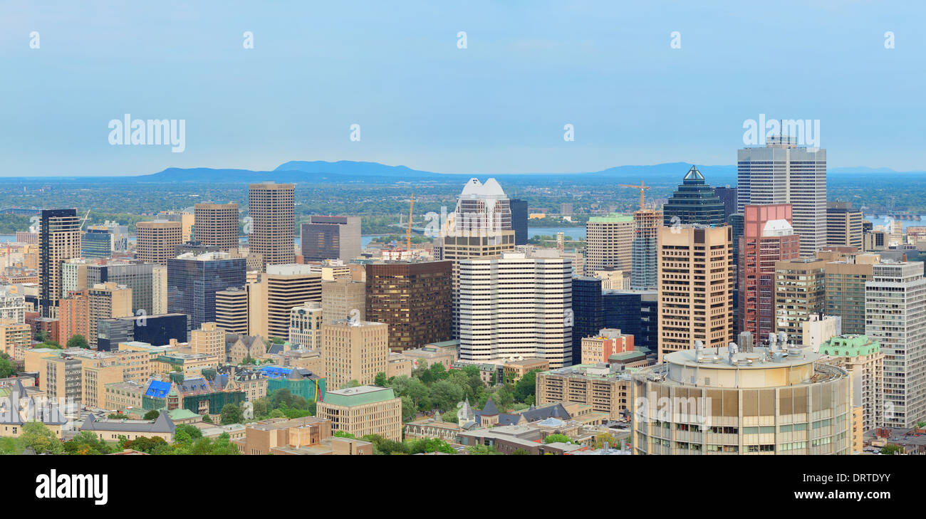 Montreal day view panorama from Mont Royal with city skyline Stock ...