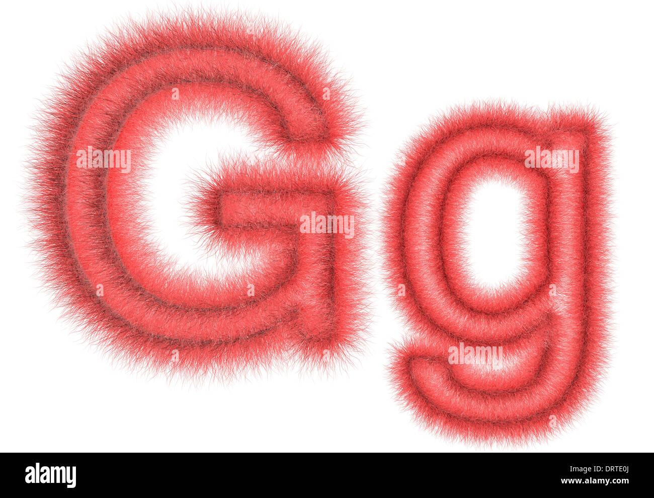 Symbol "G" from wool on the white isolated background Stock Photo - Alamy