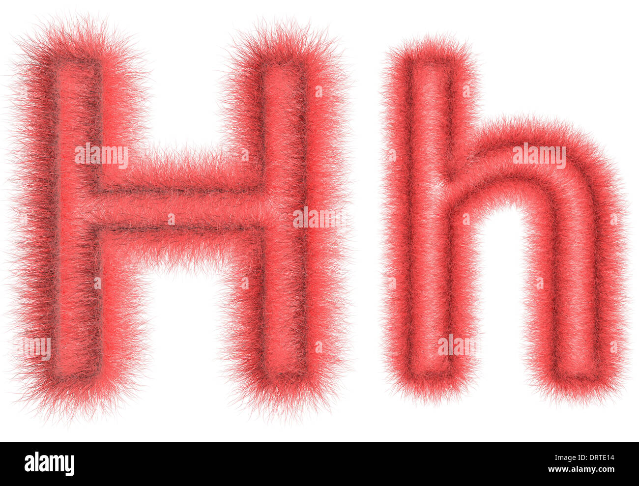 Symbol "H" from wool on the white isolated background Stock Photo - Alamy