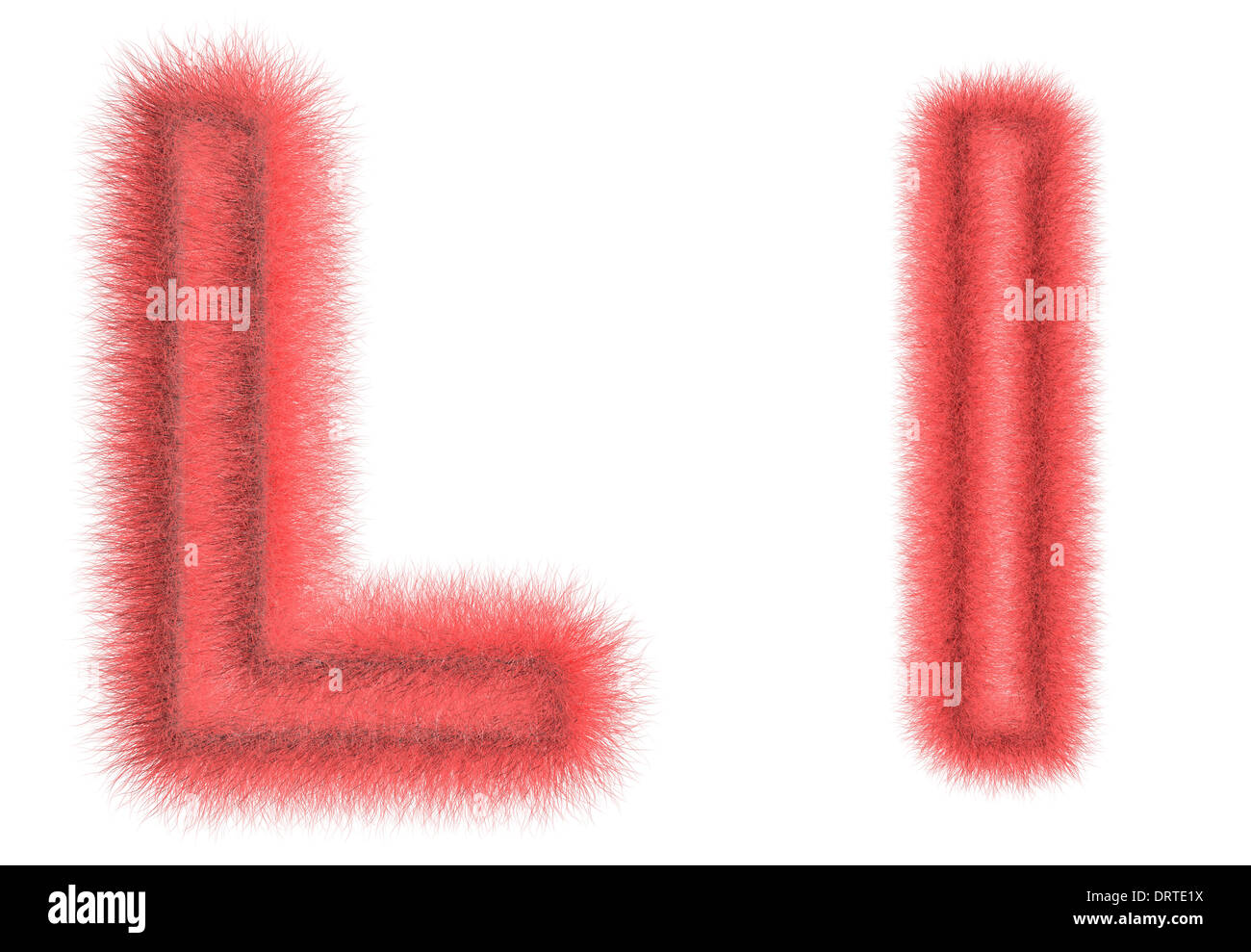 Symbol "L" from wool on the white isolated background Stock Photo - Alamy