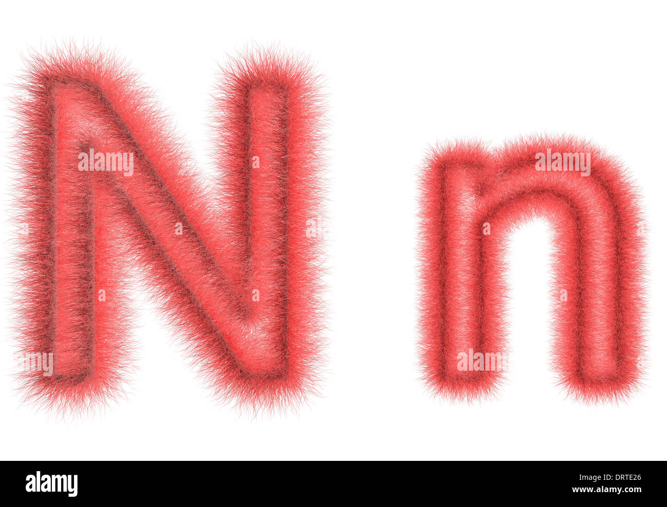 Symbol "N" from wool on the white isolated background Stock Photo - Alamy