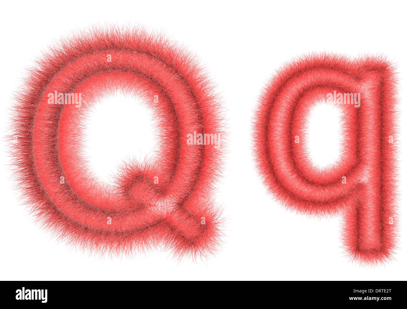 Symbol "Q" from wool on the white isolated background Stock Photo - Alamy