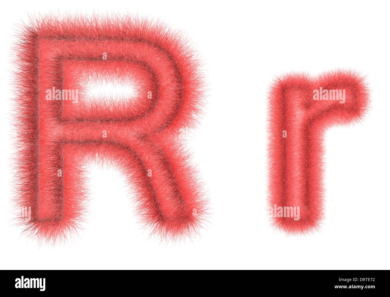 Symbol "R" from wool on the white isolated background Stock Photo - Alamy