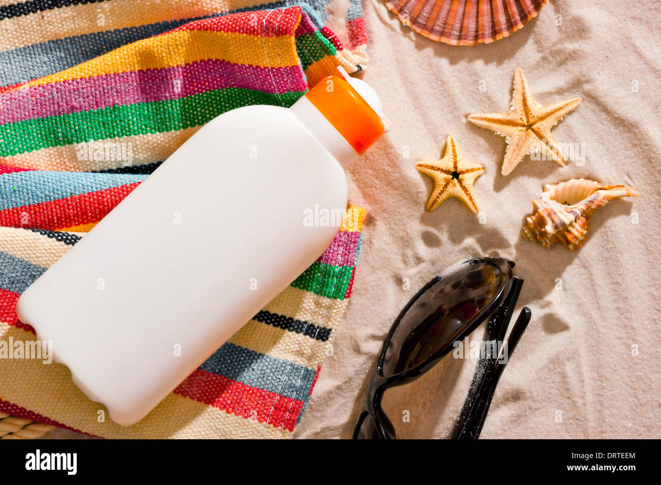 Beautiful card with a beach theme Stock Photo - Alamy