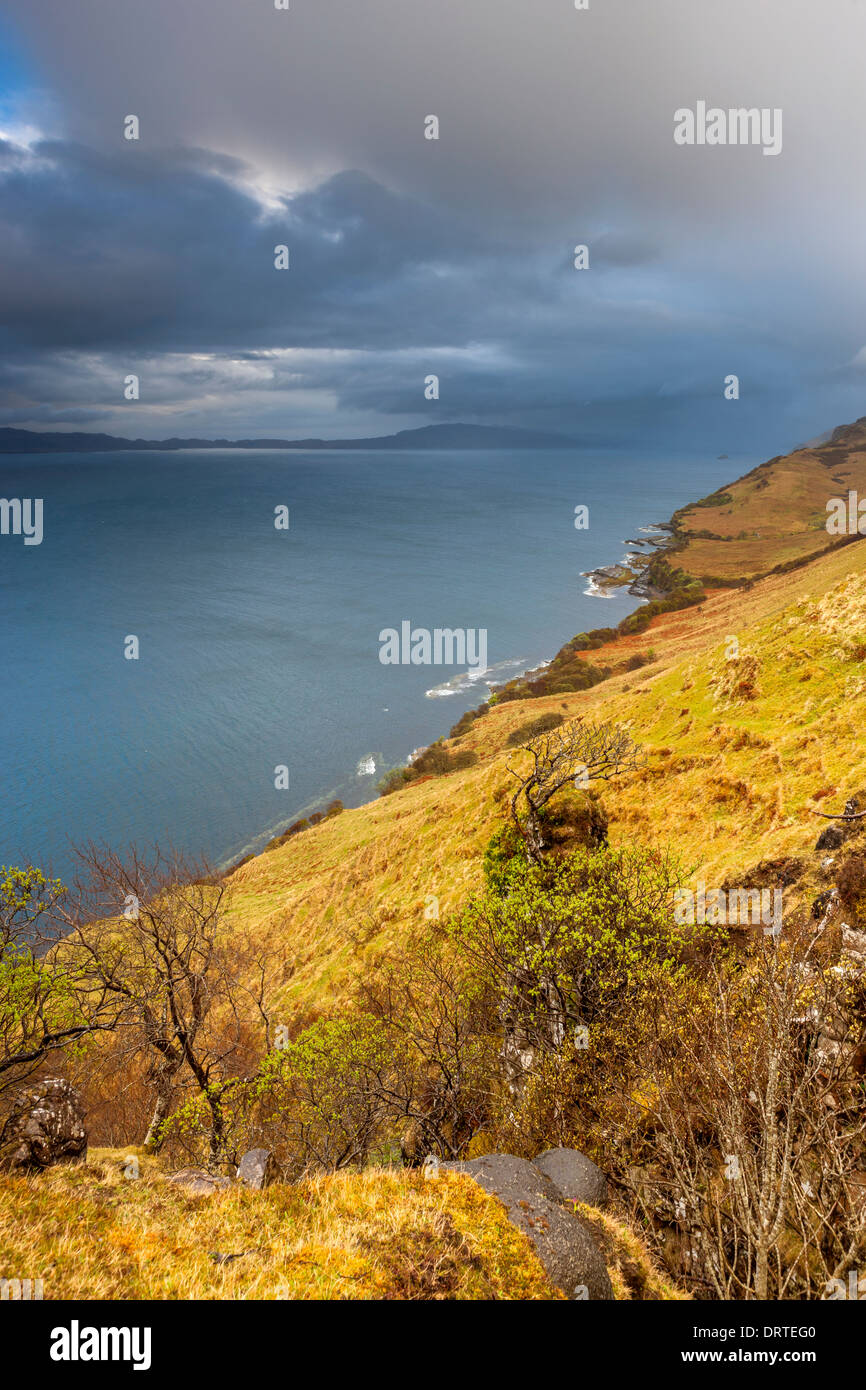View over Sound of Raasay, Isle of Skye, Inner Hebrides, Scotland ...