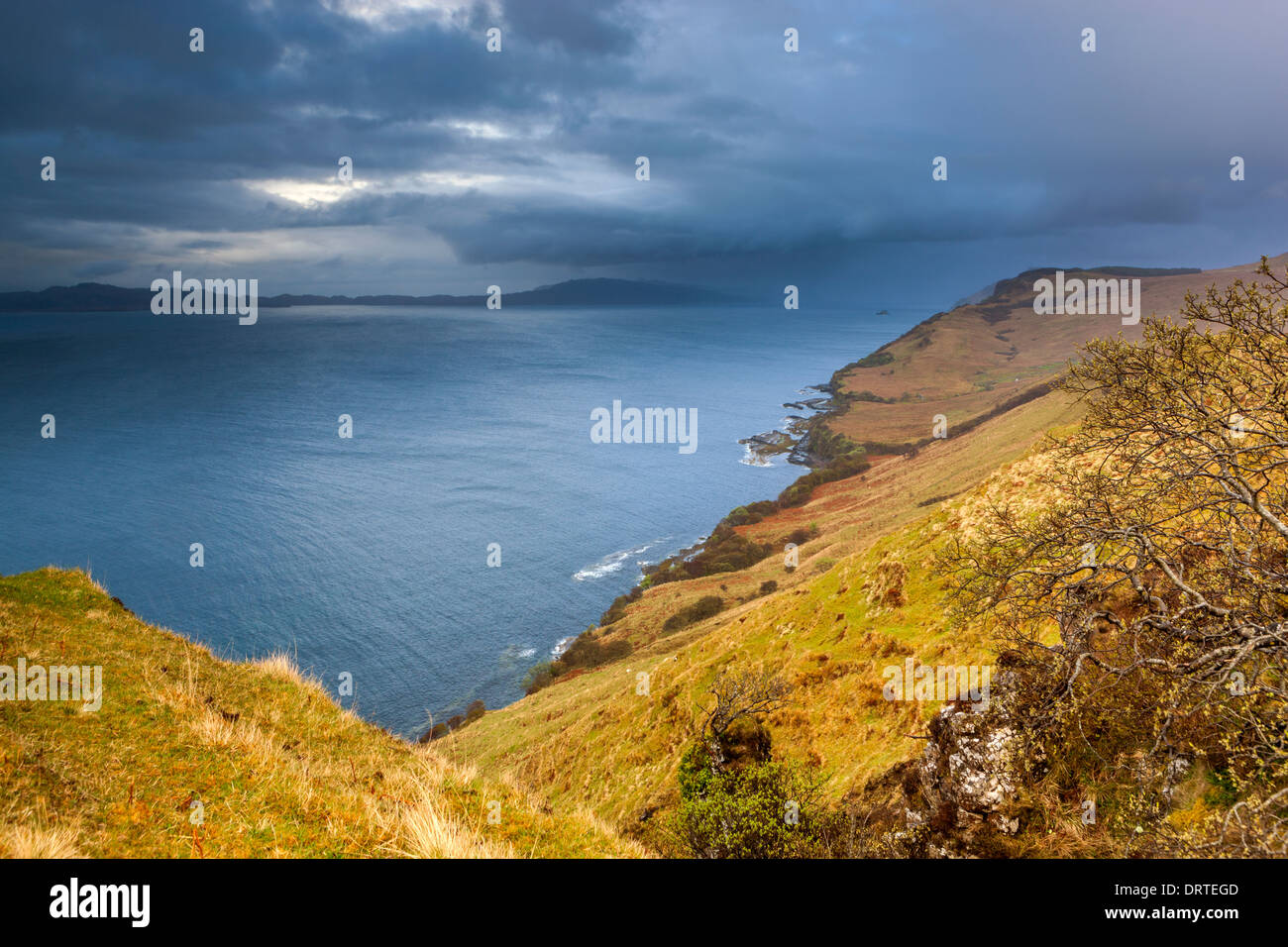 View over Sound of Raasay, Isle of Skye, Inner Hebrides, Scotland ...