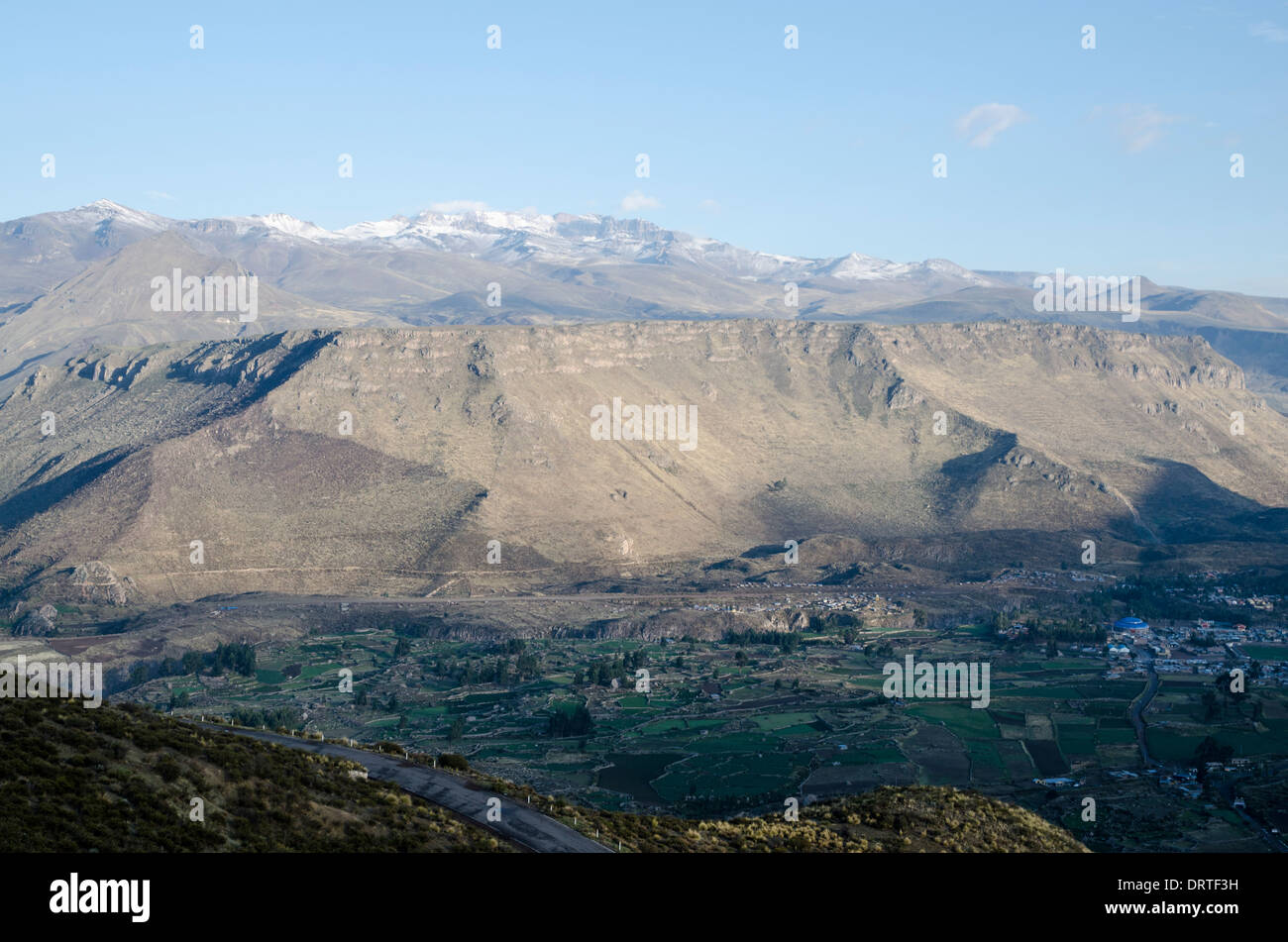 Colca Valley and the Mismi mountain. Andean mountains. Arequipa. Peru ...