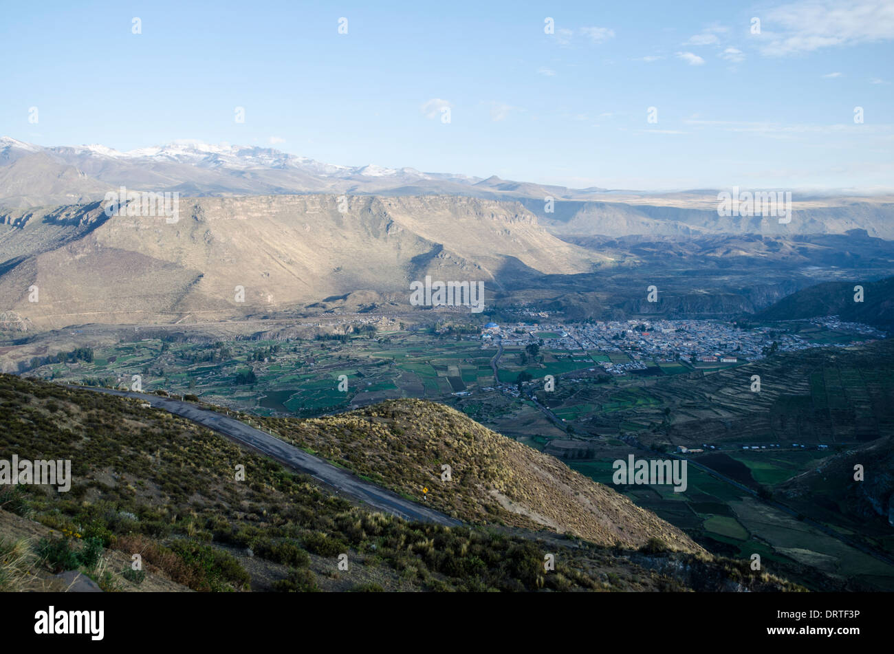 Colca Valley and the Mismi mountain. Andean mountains. Arequipa. Peru ...