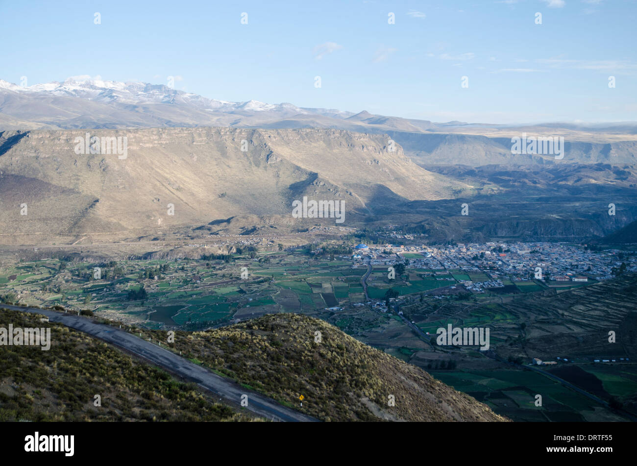 Colca Valley and the Mismi mountain. Andean mountains. Arequipa. Peru ...