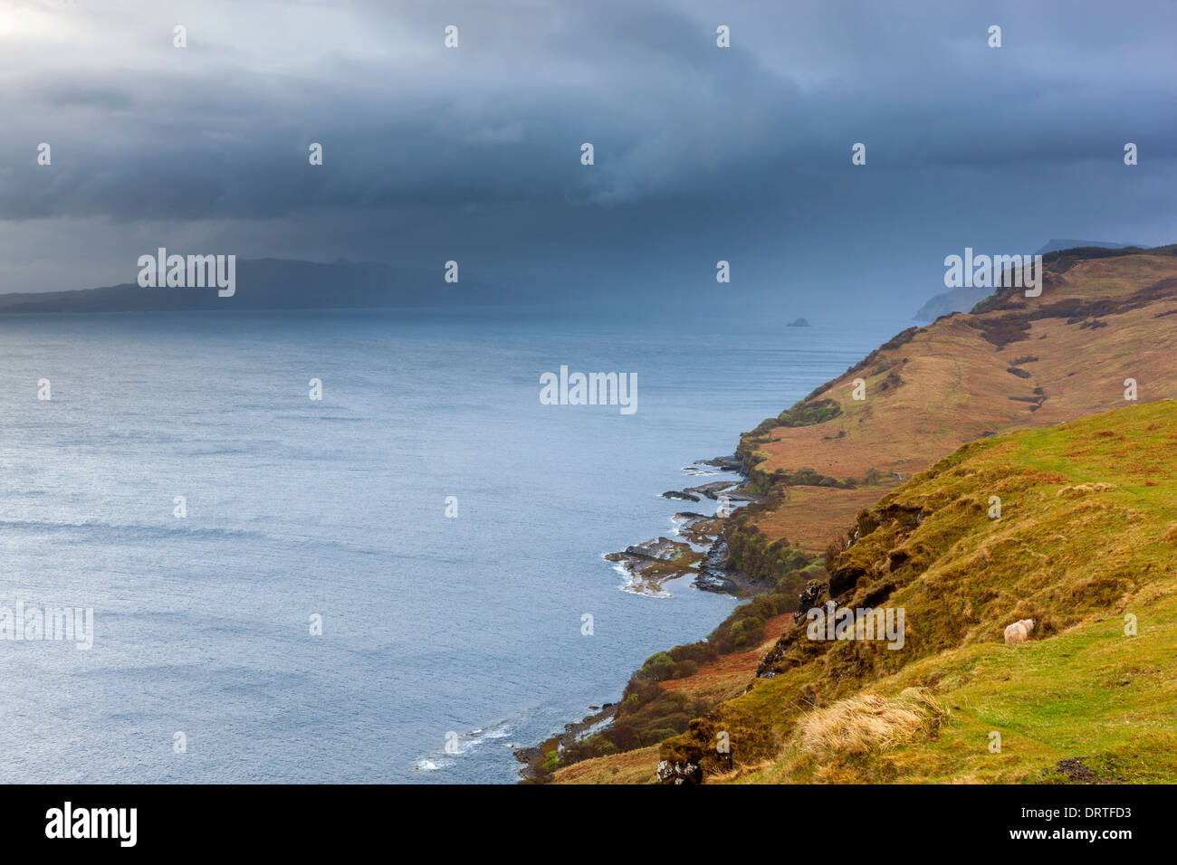 View over Sound of Raasay, Isle of Skye, Inner Hebrides, Scotland ...