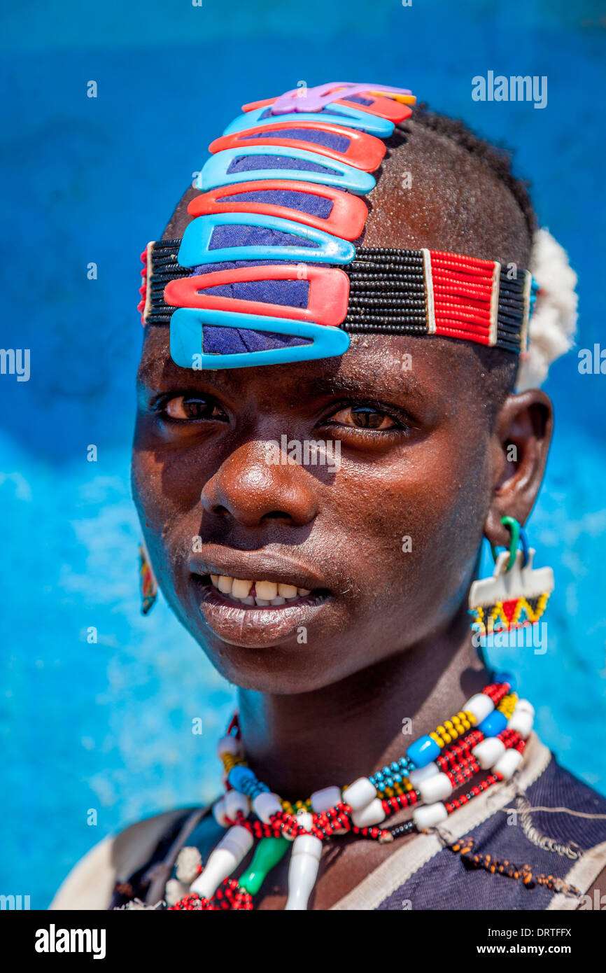 Portrait Of A Young Man From The Banna Tribe, Key Afar, Omo Valley ...