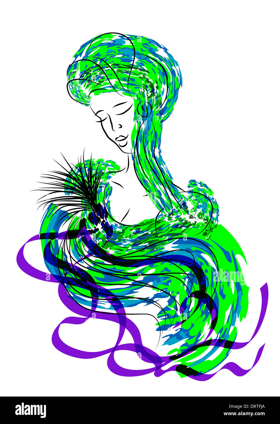 abstract fashion illustration Stock Photo - Alamy