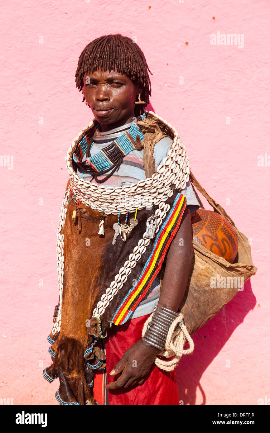 Portrait Of A Woman From The Banna Tribe, Key Afar, Omo Valley ...