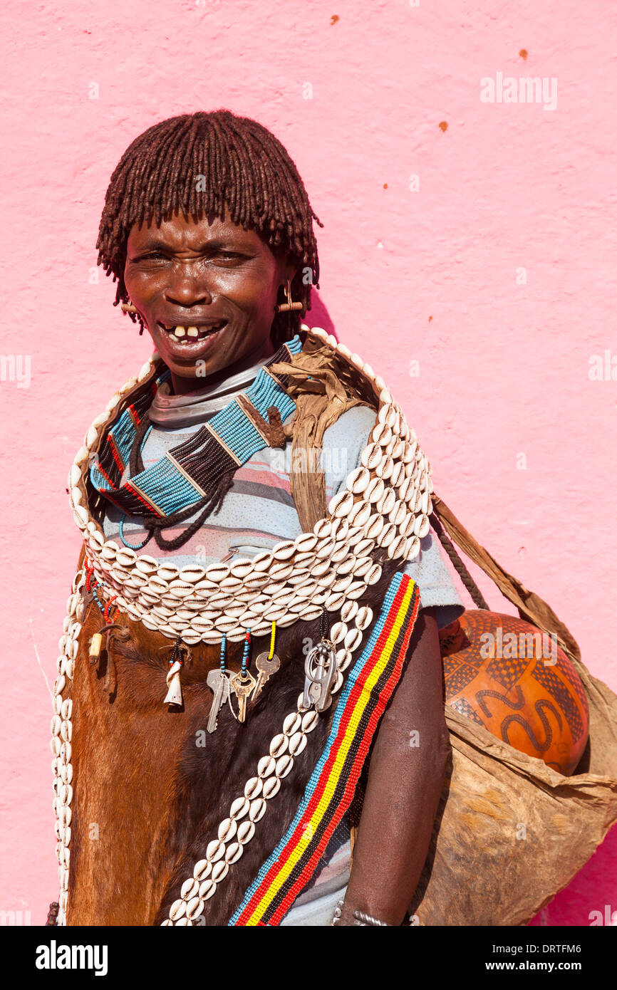 Portrait Of A Woman From The Banna Tribe, Key Afar, Omo Valley ...