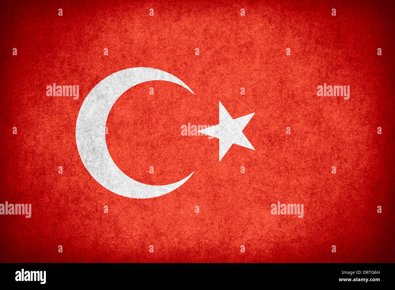 flag of Turkey or Turkish banner on paper rough pattern texture Stock ...