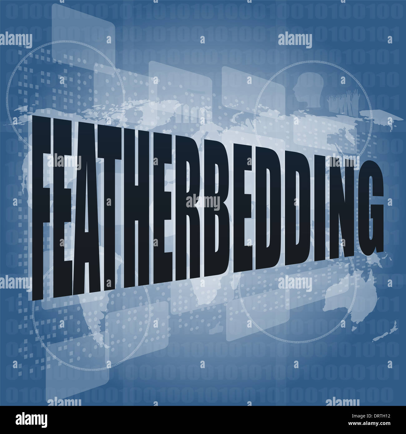 featherbedding, interface hi technology, touch screen Stock Photo - Alamy