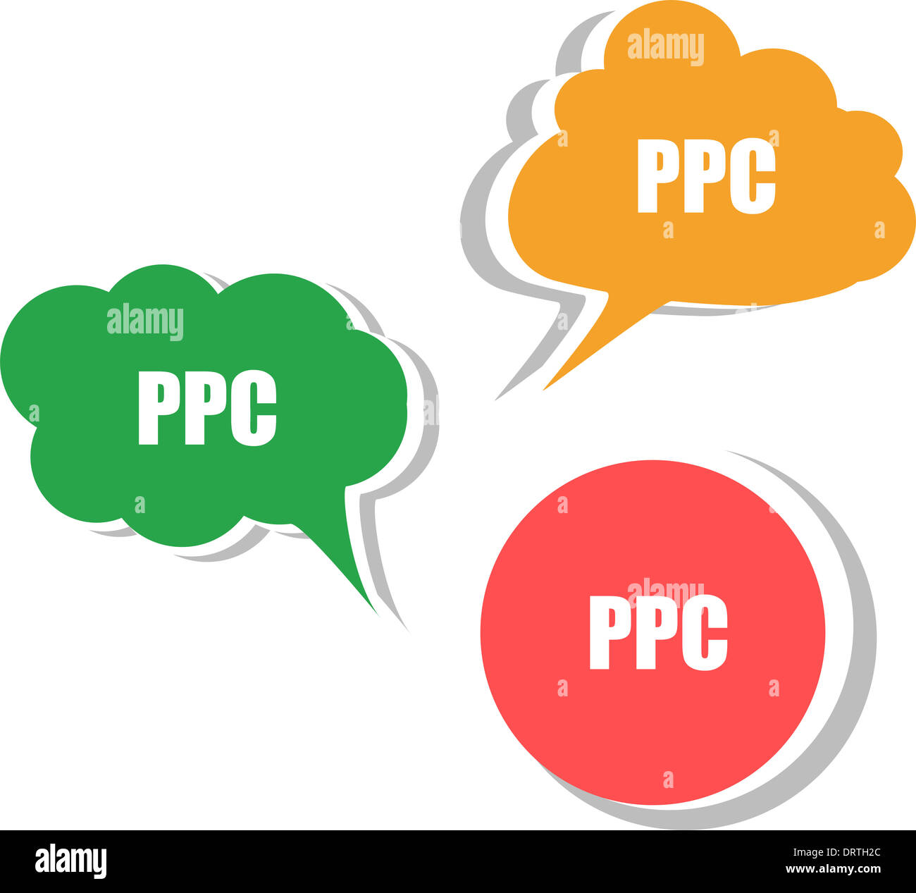 ppd word on modern banner design template. set of stickers, labels ...