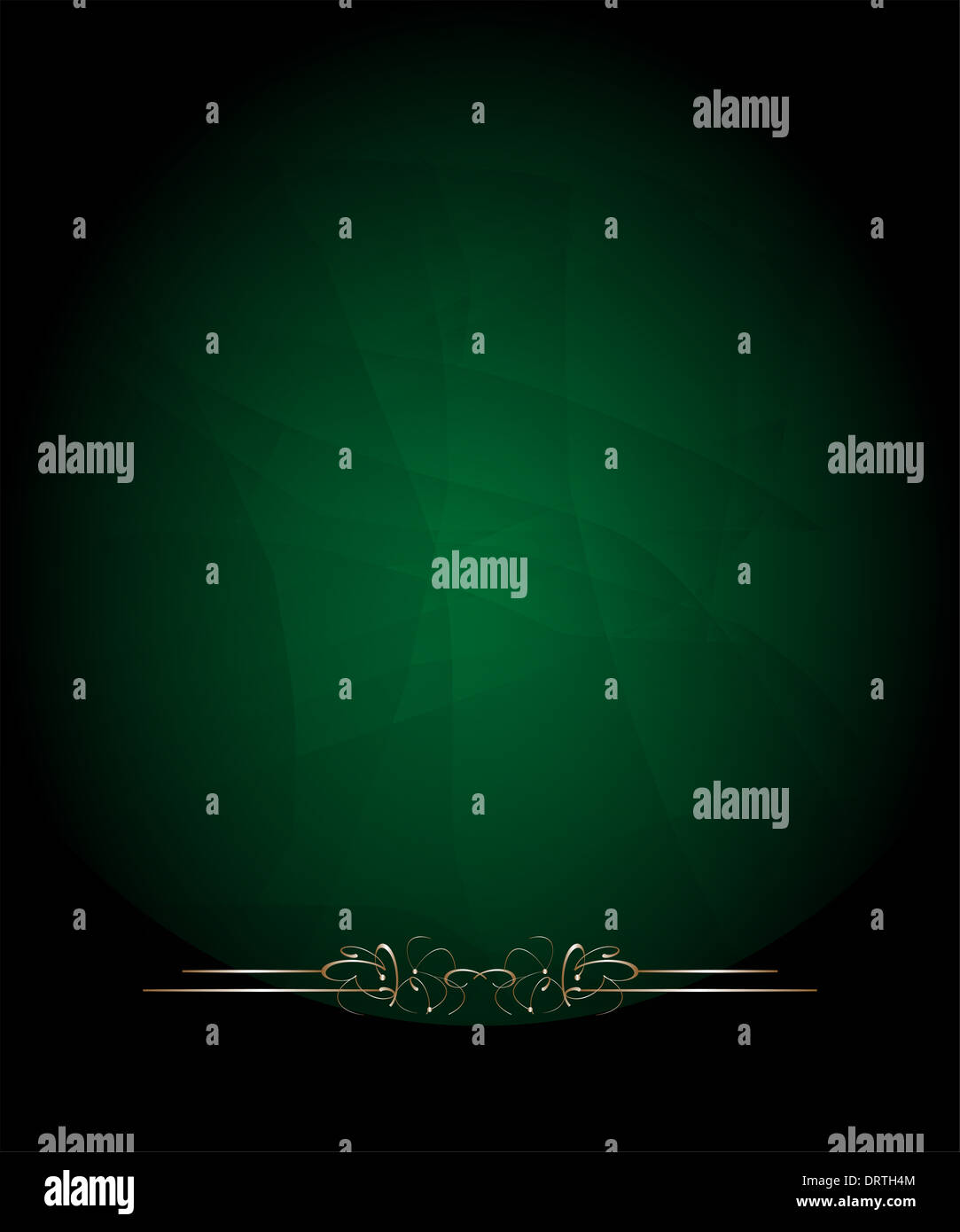 green card with golden floral frame Stock Photo - Alamy