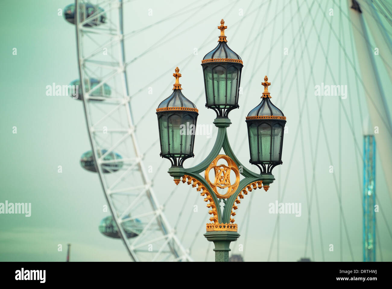 Vintage lamp post on Westminster Bridge in London Stock Photo - Alamy