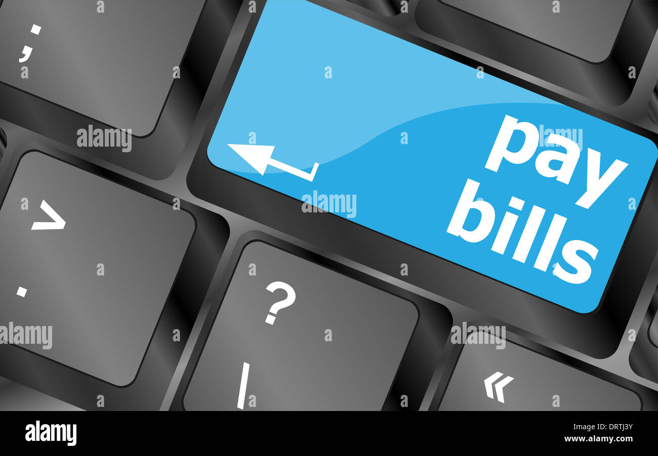 bills button on the computer keyboard Stock Photo - Alamy
