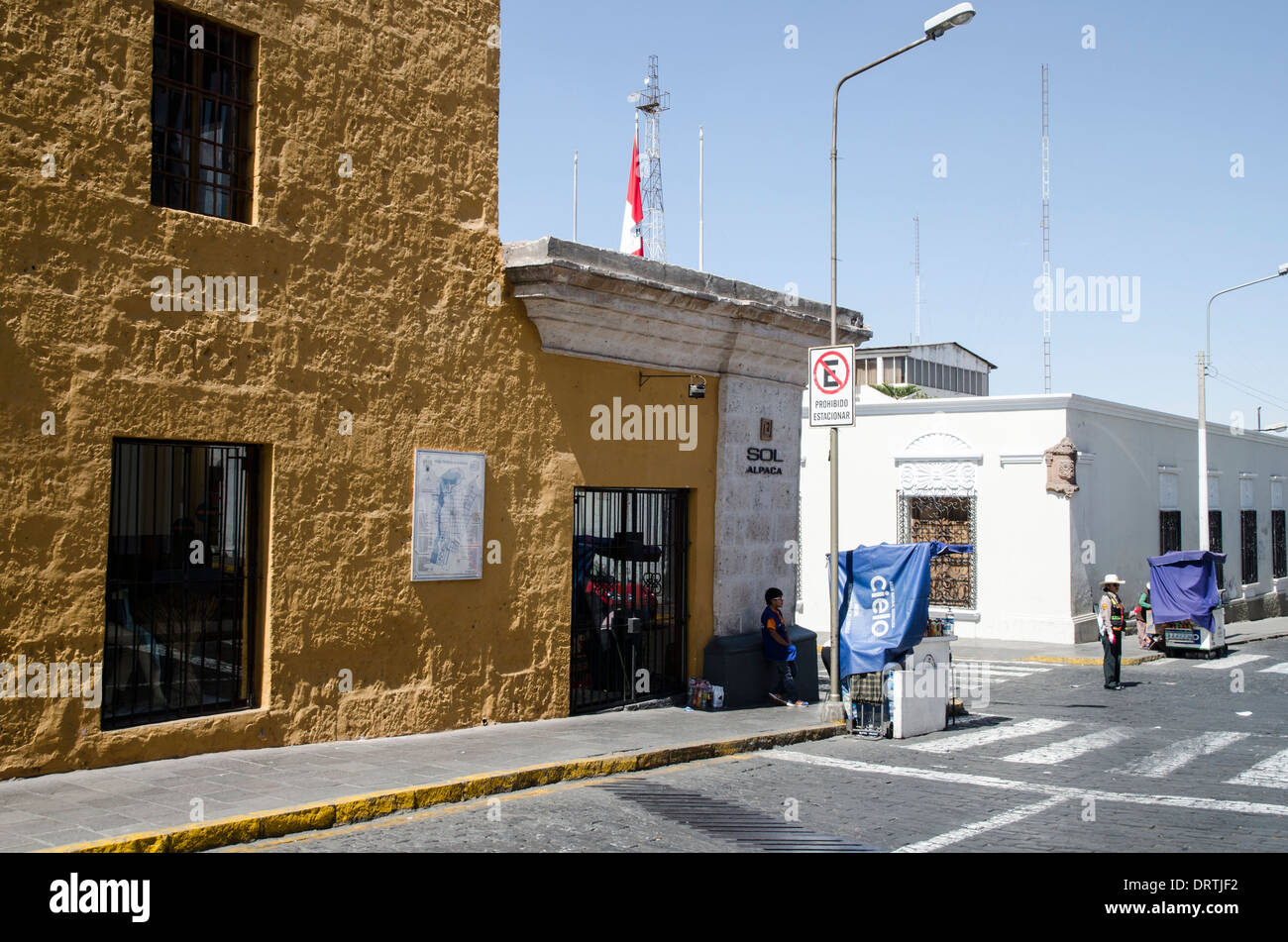 Traditional architecture in Arequipa city. Arequipa. Peru. UNESCO World ...