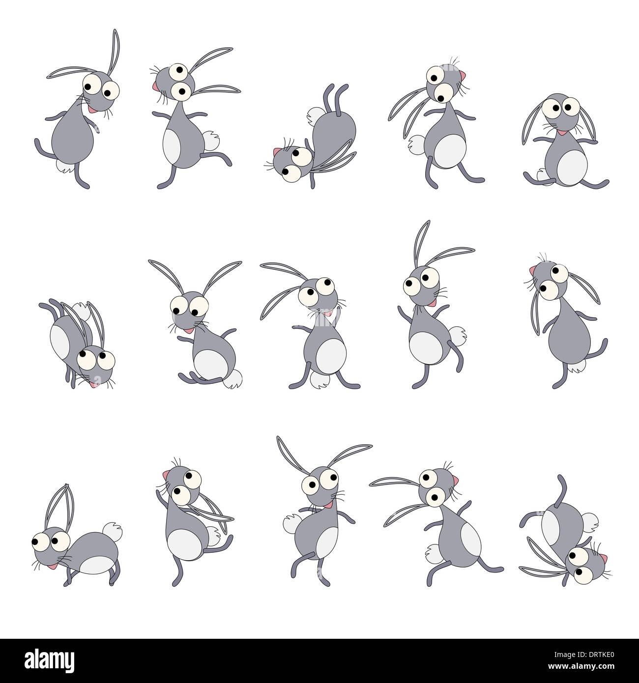 Cartoon style rabbits Cut Out Stock Images & Pictures - Alamy