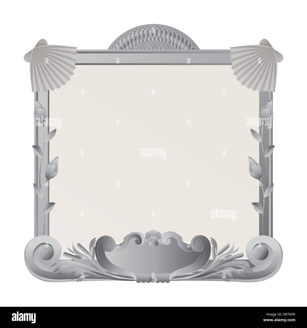 Ornamental stone frame design with copy space Stock Photo - Alamy
