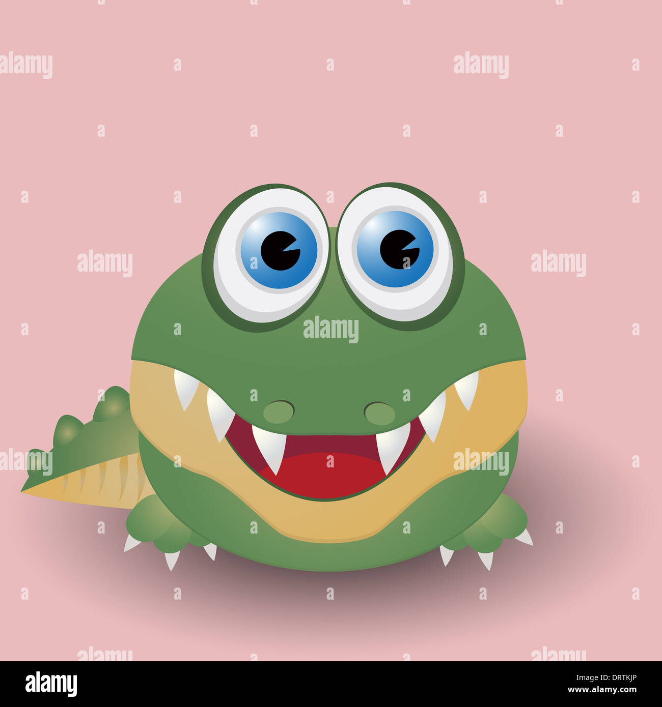 Cute cartoon baby crocodile Stock Photo - Alamy