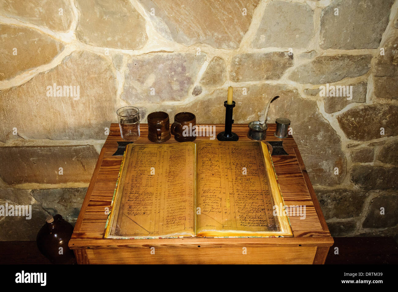 Ledger and Desk, George Washington Whiskey Distillery, Mount Vernon ...