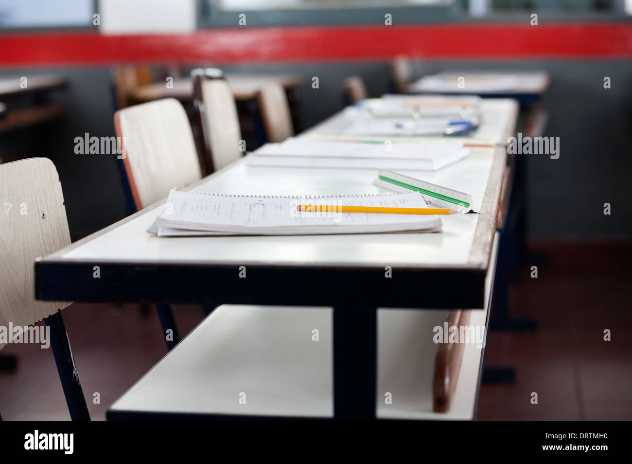 Books and pencil on chair hi-res stock photography and images - Alamy