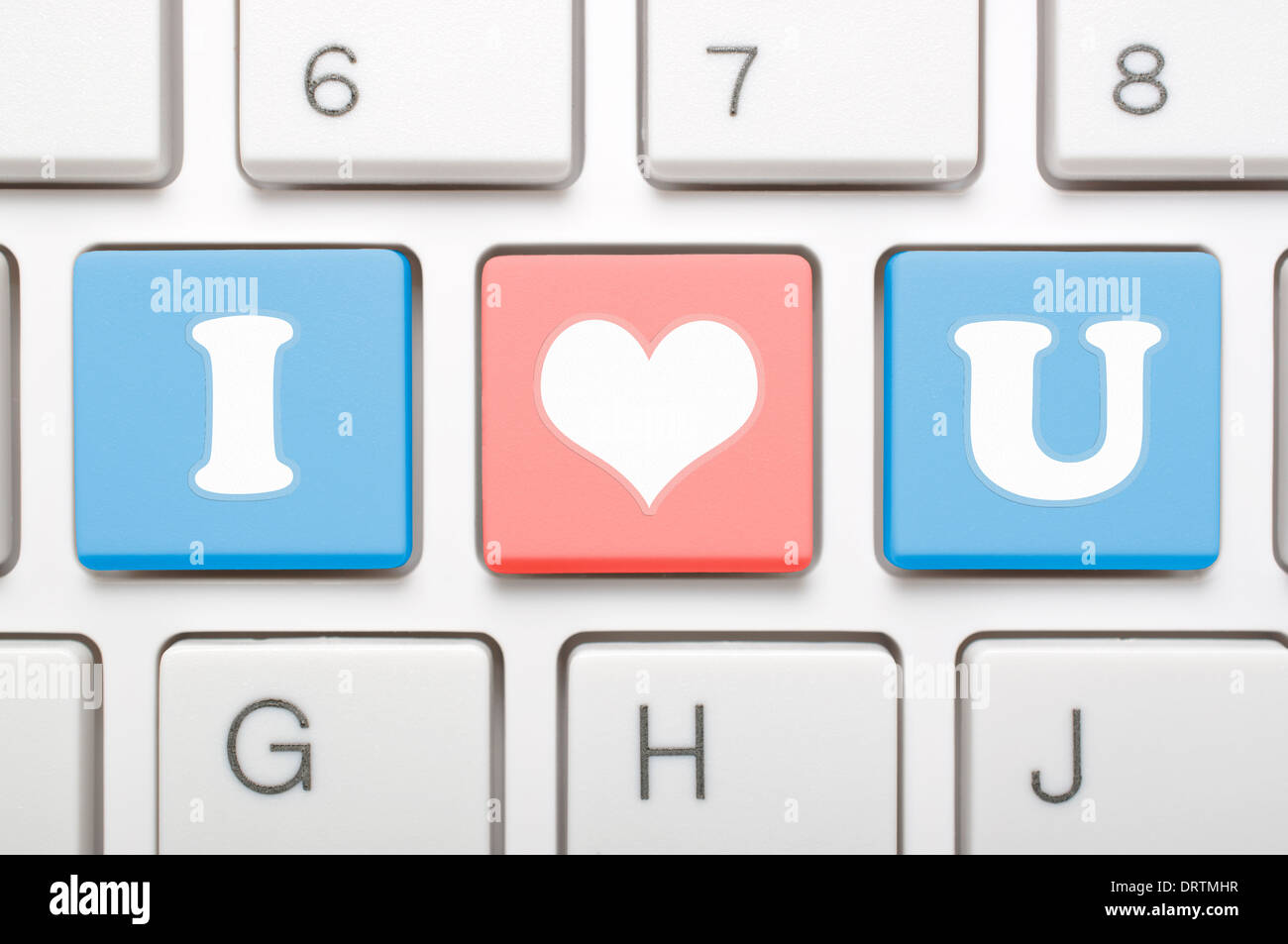 I love you on keyboard Stock Photo - Alamy